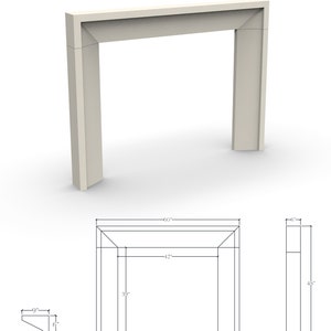 Soho Fireplace Mantel Surround Cast Stone Modern - Etsy
