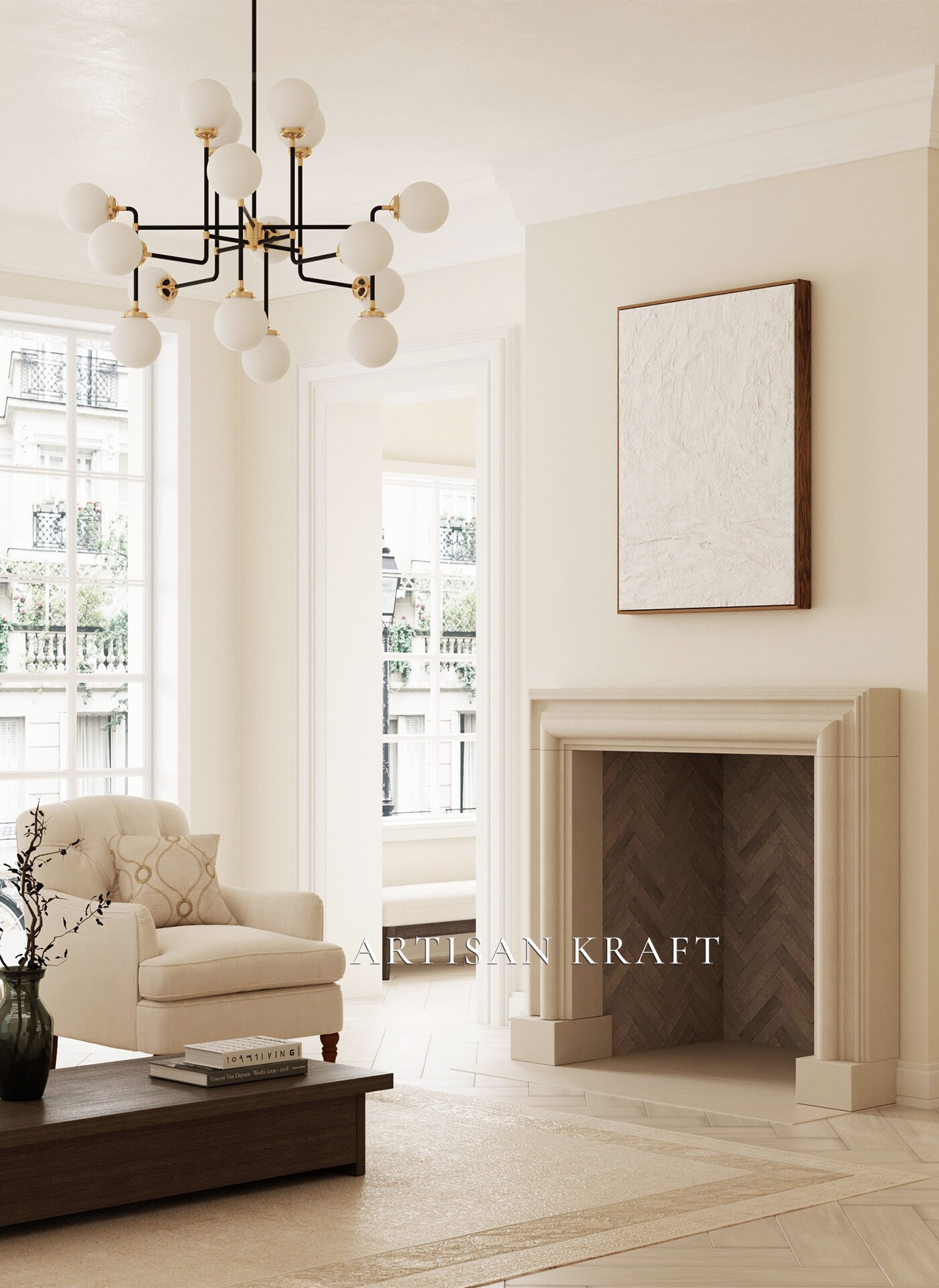 Modern Bolection Cast Stone Fireplace Mantel Surround - Etsy