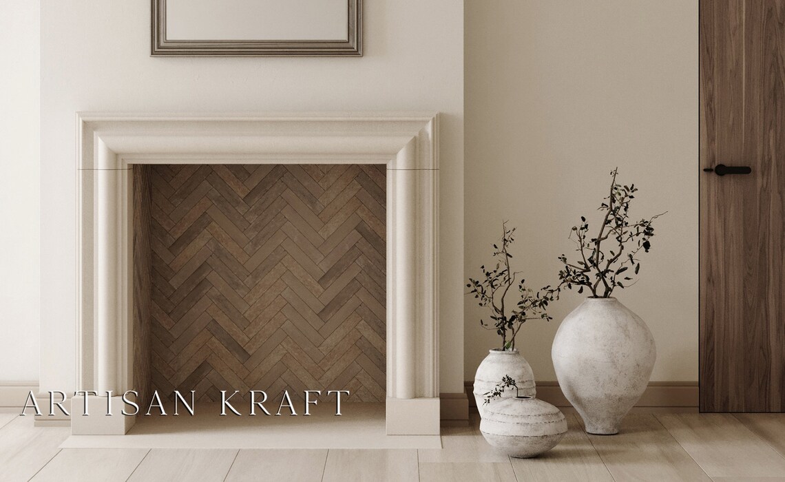 Modern Bolection Cast Stone Fireplace Mantel Surround - Etsy