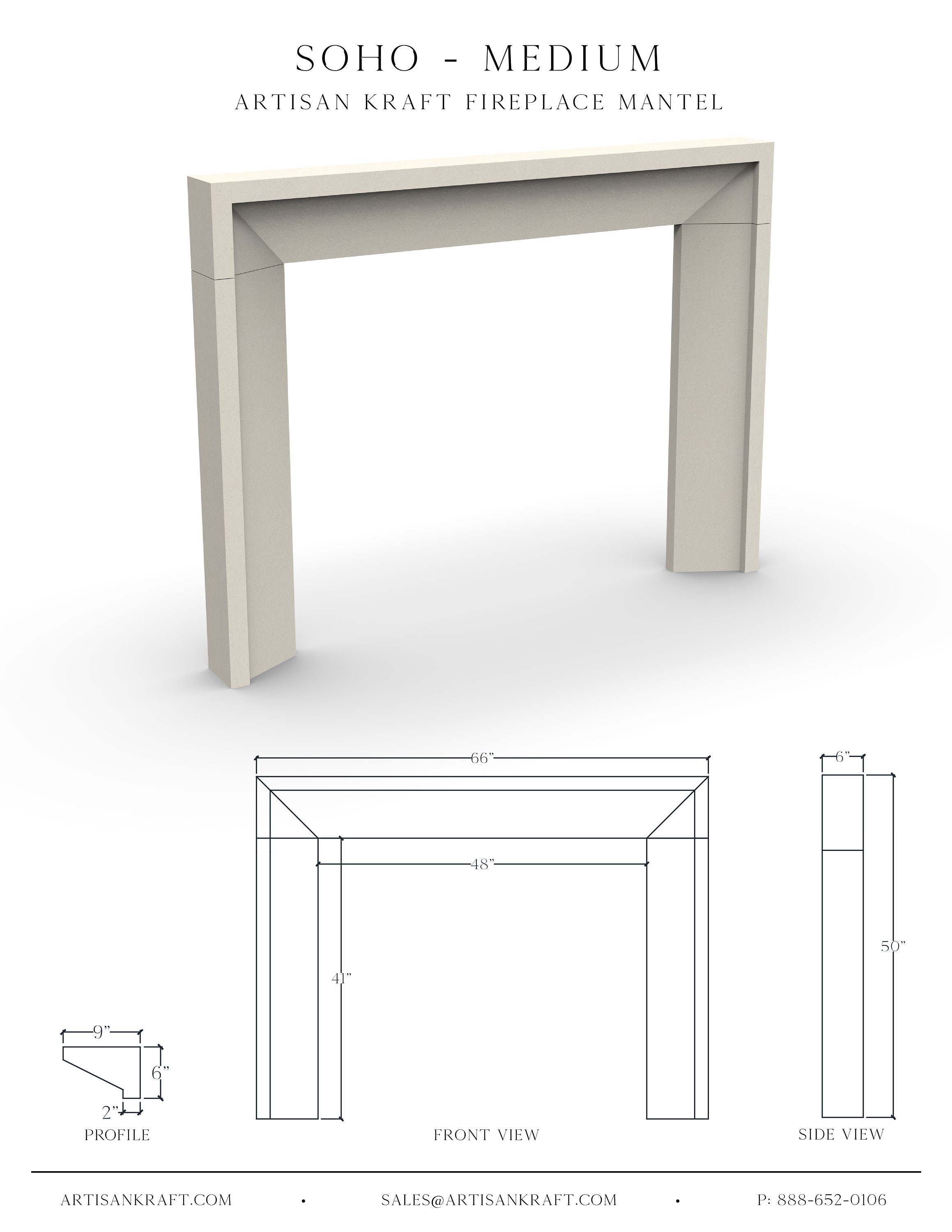 Soho Fireplace Mantel Surround Cast Stone Modern - Etsy