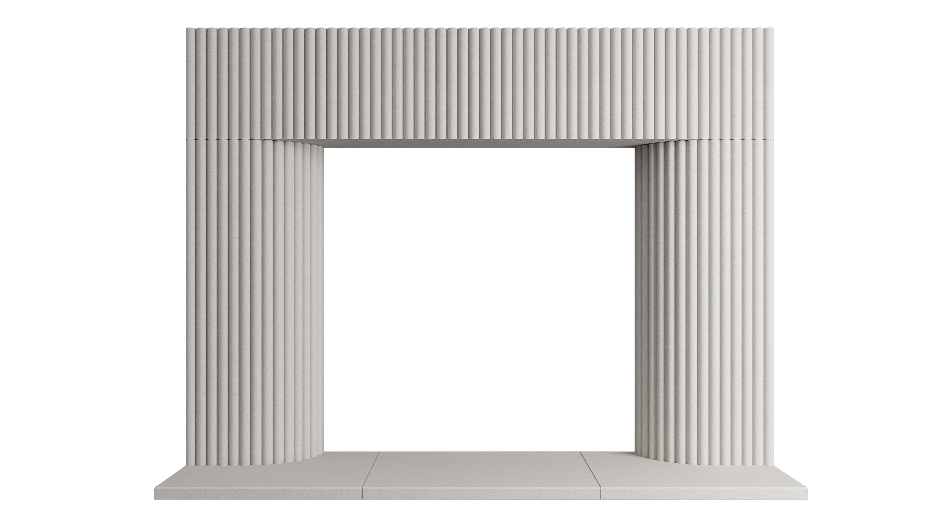 Reeded Cast Stone Fireplace Mantel Surround - Etsy