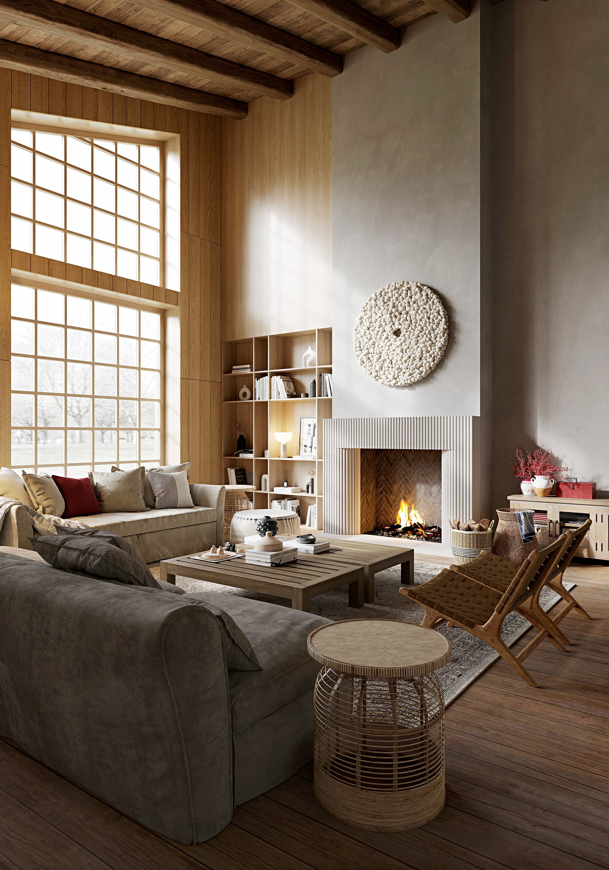 Reeded Cast Stone Fireplace Mantel Surround - Etsy