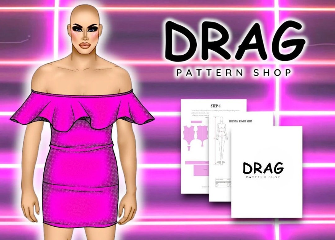 Drag Sewing Pattern: Dress Frills - Etsy