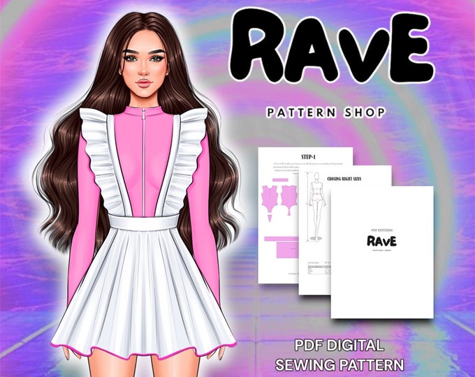 Maid Cosplay Rave Festival Pattern - Etsy