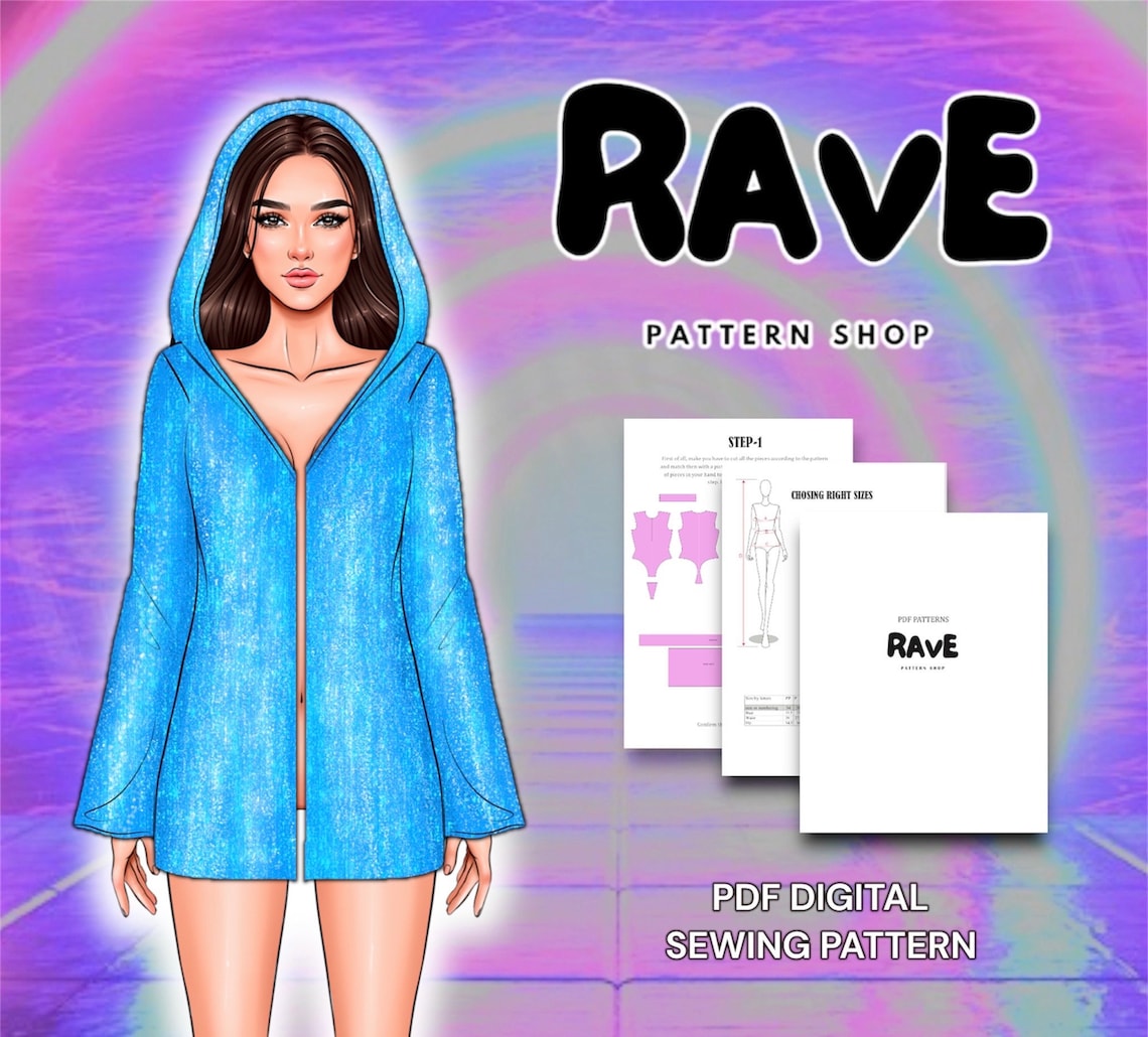 Rave Cosplay Sewing Pattern: Robe/duster Wizard Sleeve - Etsy