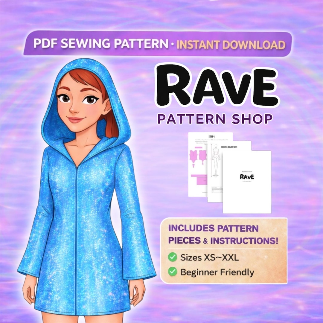 Rave Cosplay Sewing Pattern: Robe/duster Wizard Sleeve - Etsy