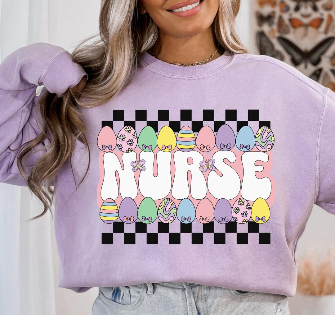 Easter Nurse Png Easter Png Retro Checkered Happy Easter Png School ...