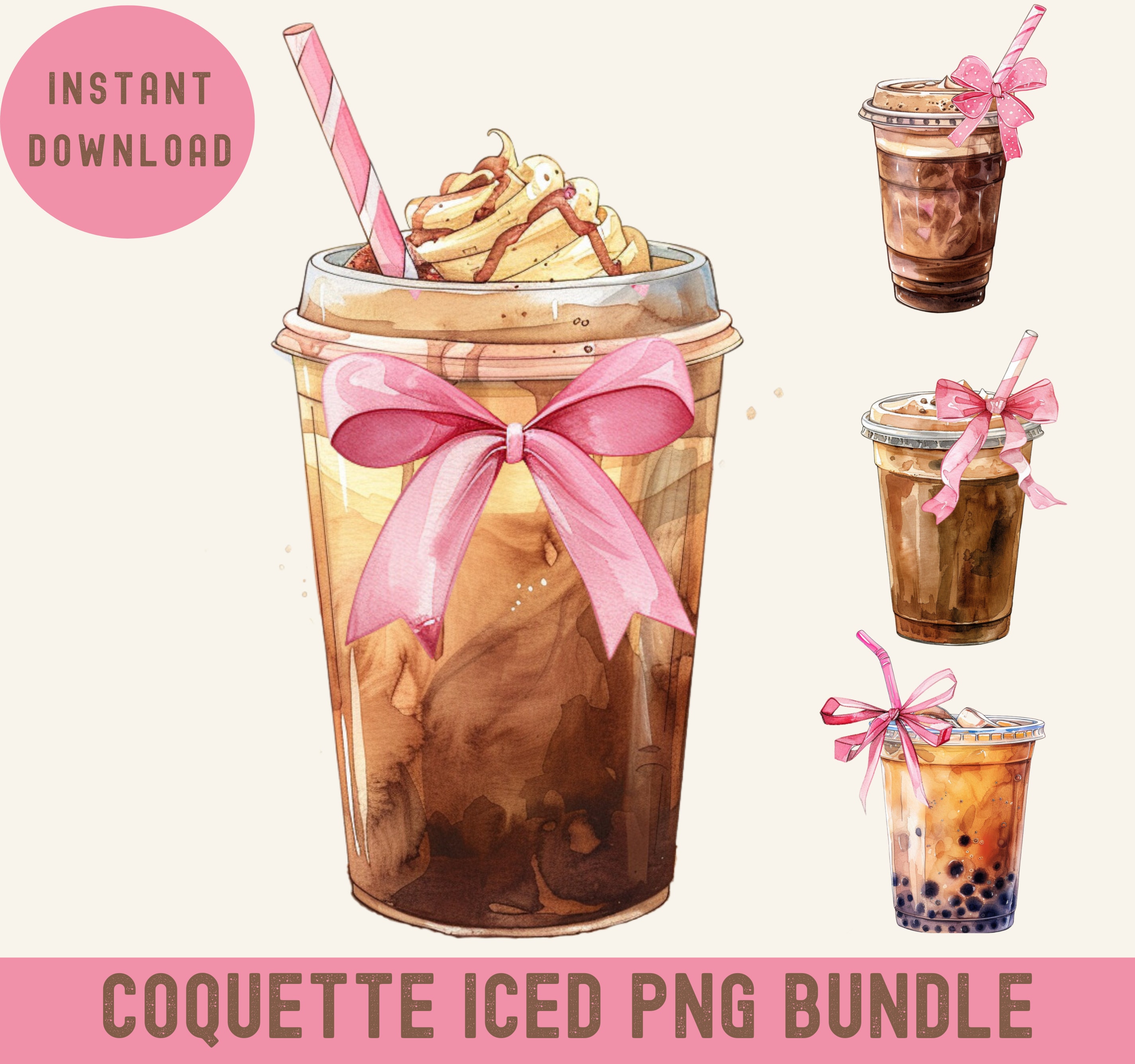 Coquette Iced, Ice Coffee Lovers, Downloaded Png, Sublime Designs ...