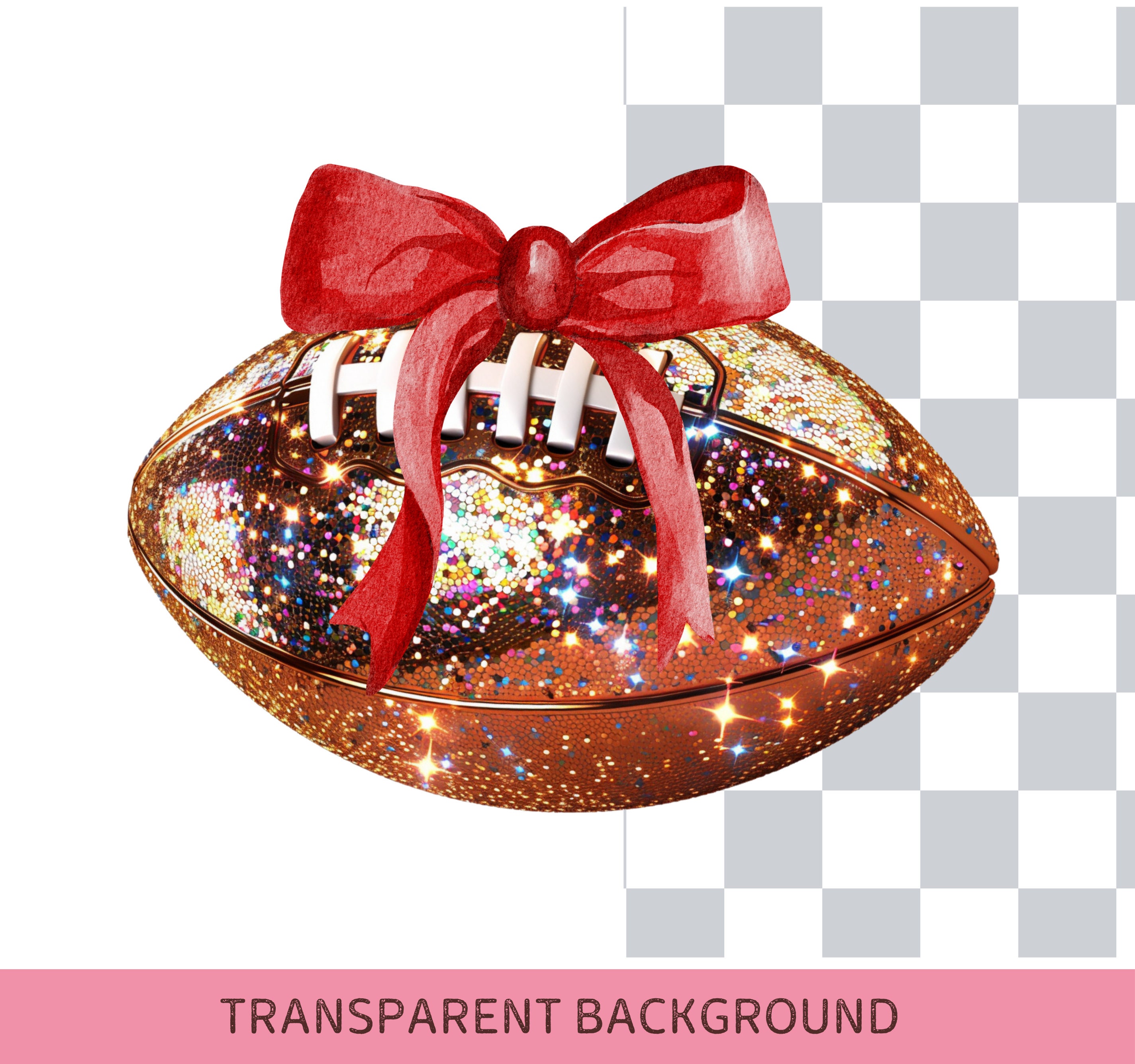 Coquette Football Sequin Football Png Glitter Football Game Day ...