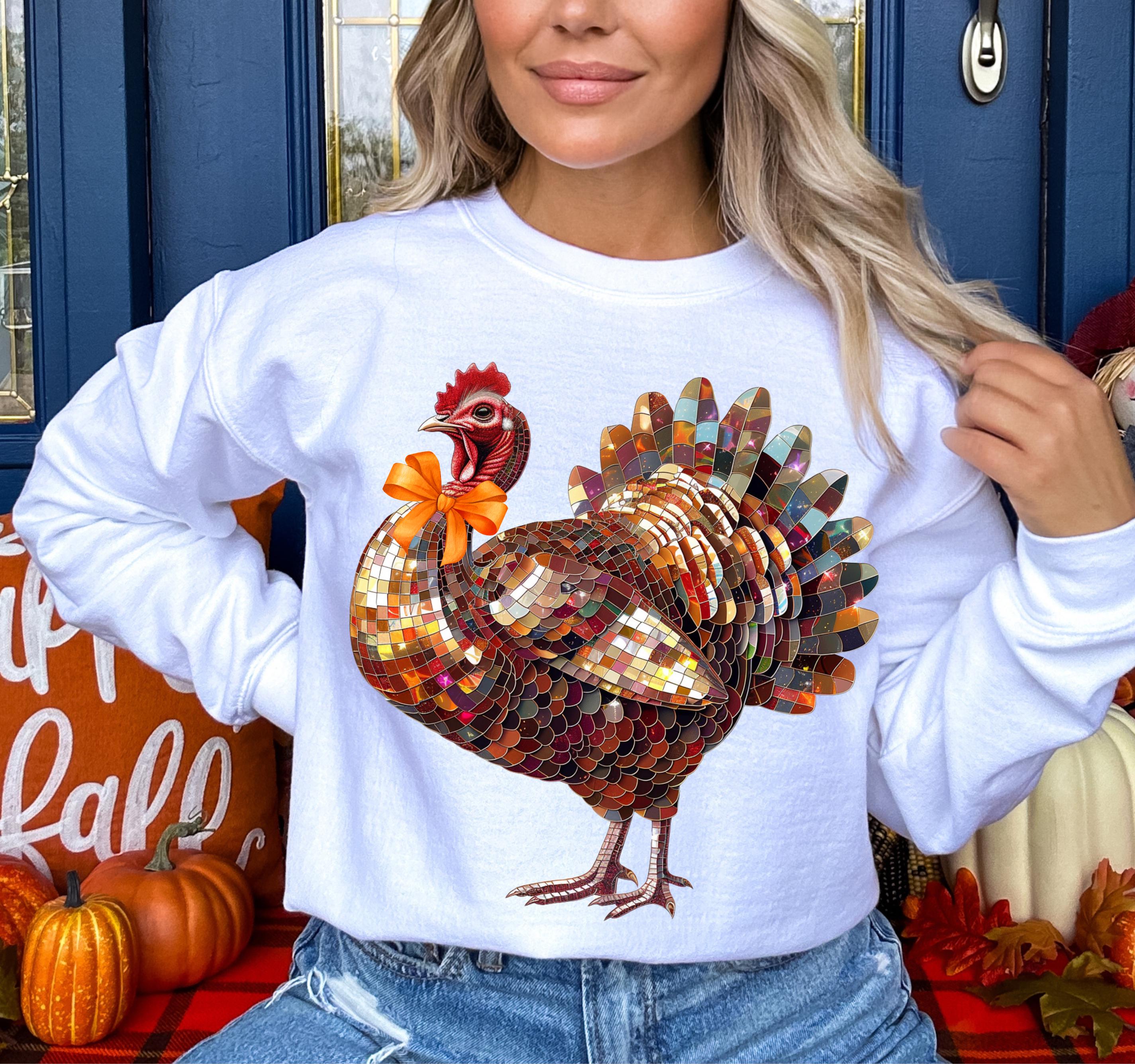 Thanksgiving Turkey Png Fall Png Disco Png Retro Thanksgiving Png ...