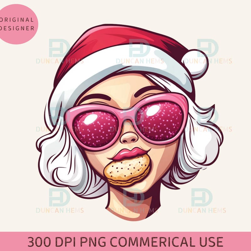 Mrs Claus Face - Etsy