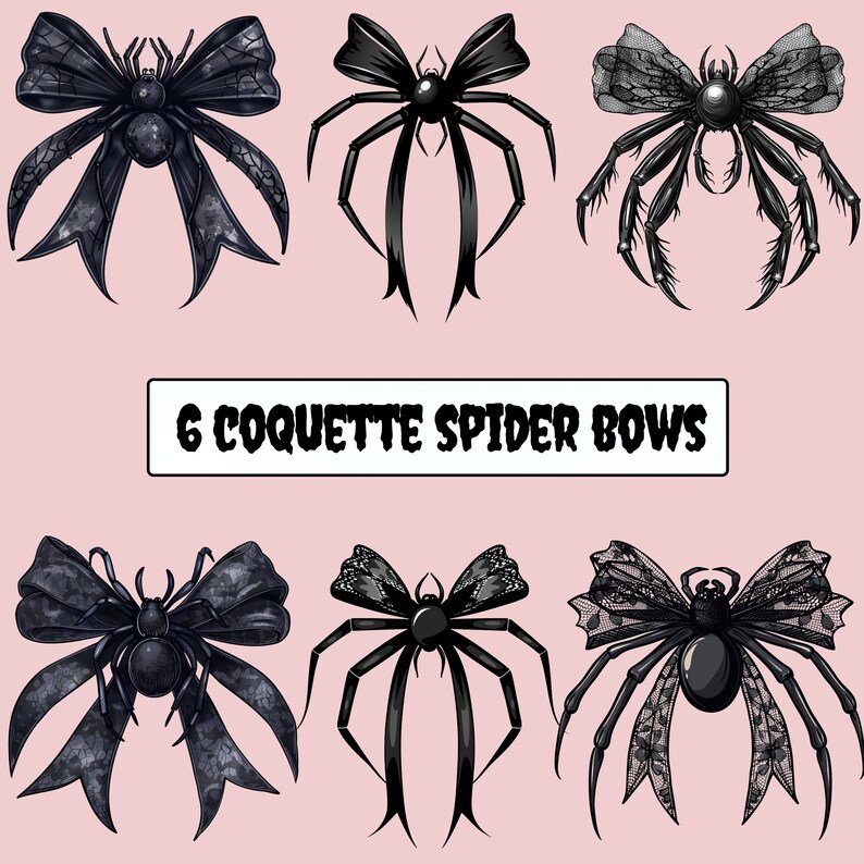 Coquette Spider, Halloween Png, Dark Coquette, Gothic Girly, Creepy ...
