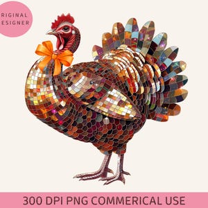 Thanksgiving Turkey Png Fall Png Disco Png Retro Thanksgiving Png ...
