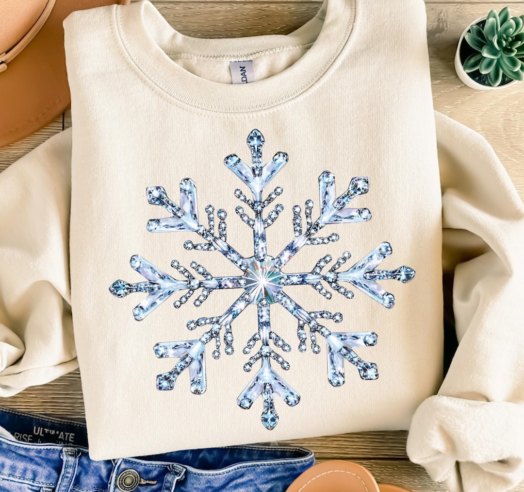 Glitter Snowflake Png Rhinestone Snowflake Clipart Snowflake Shirt Png ...