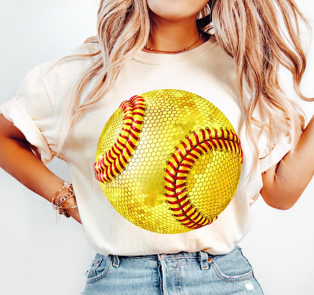 Disco Softball Png Softball Mom Retro Softball Bling Ball Png Sport ...