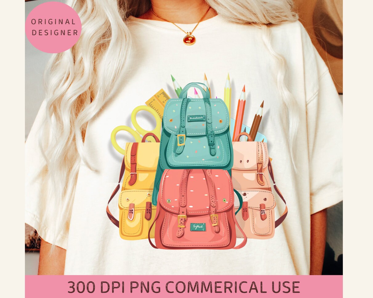 Back to School Png Backpack Clipart School Supplies School Clipart ...