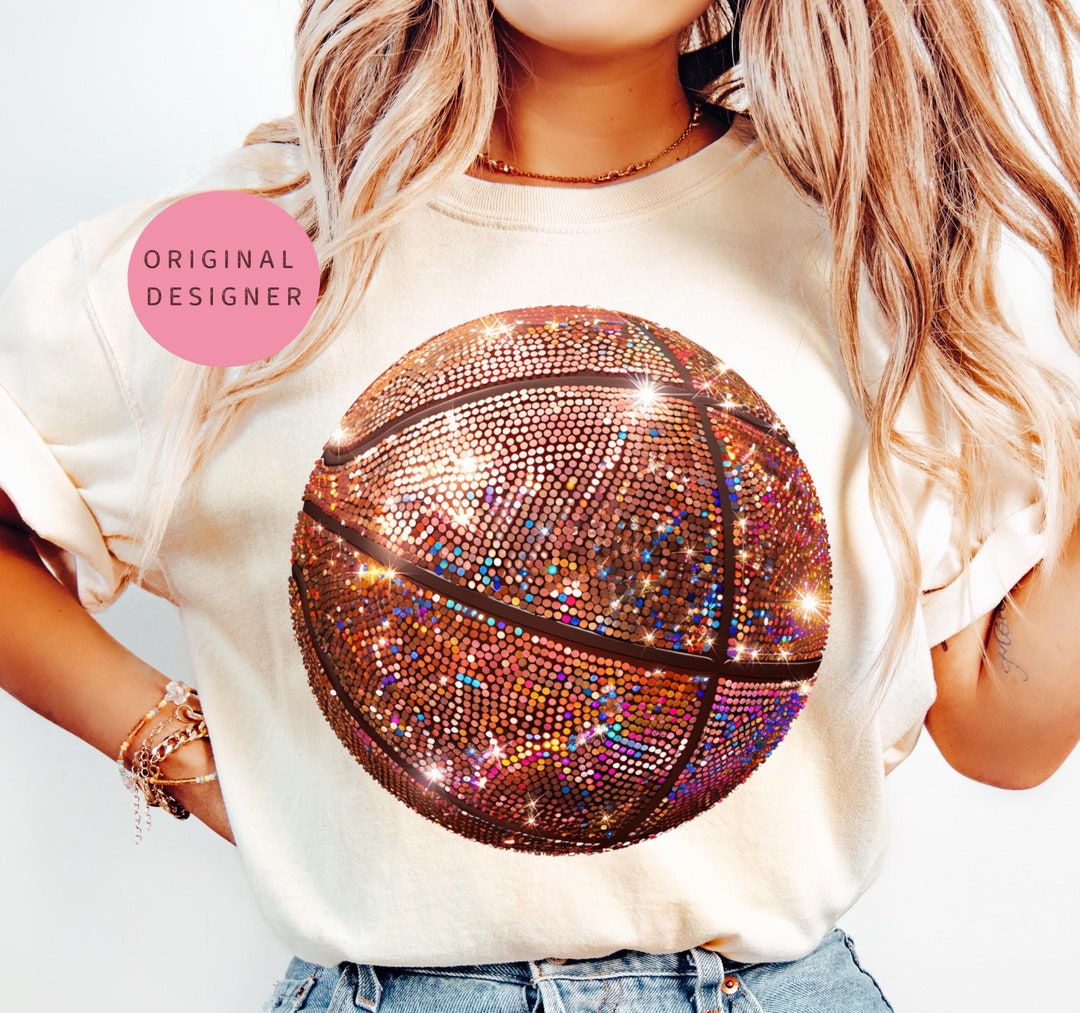Basketball Glitter Basketball Gameday Disco Basketball Sports Png ...