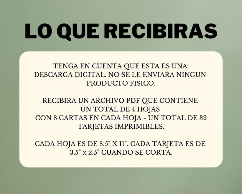 32 Printable Affirmation Cards in Spanish | 32 Imprimible Tarjetas De ...