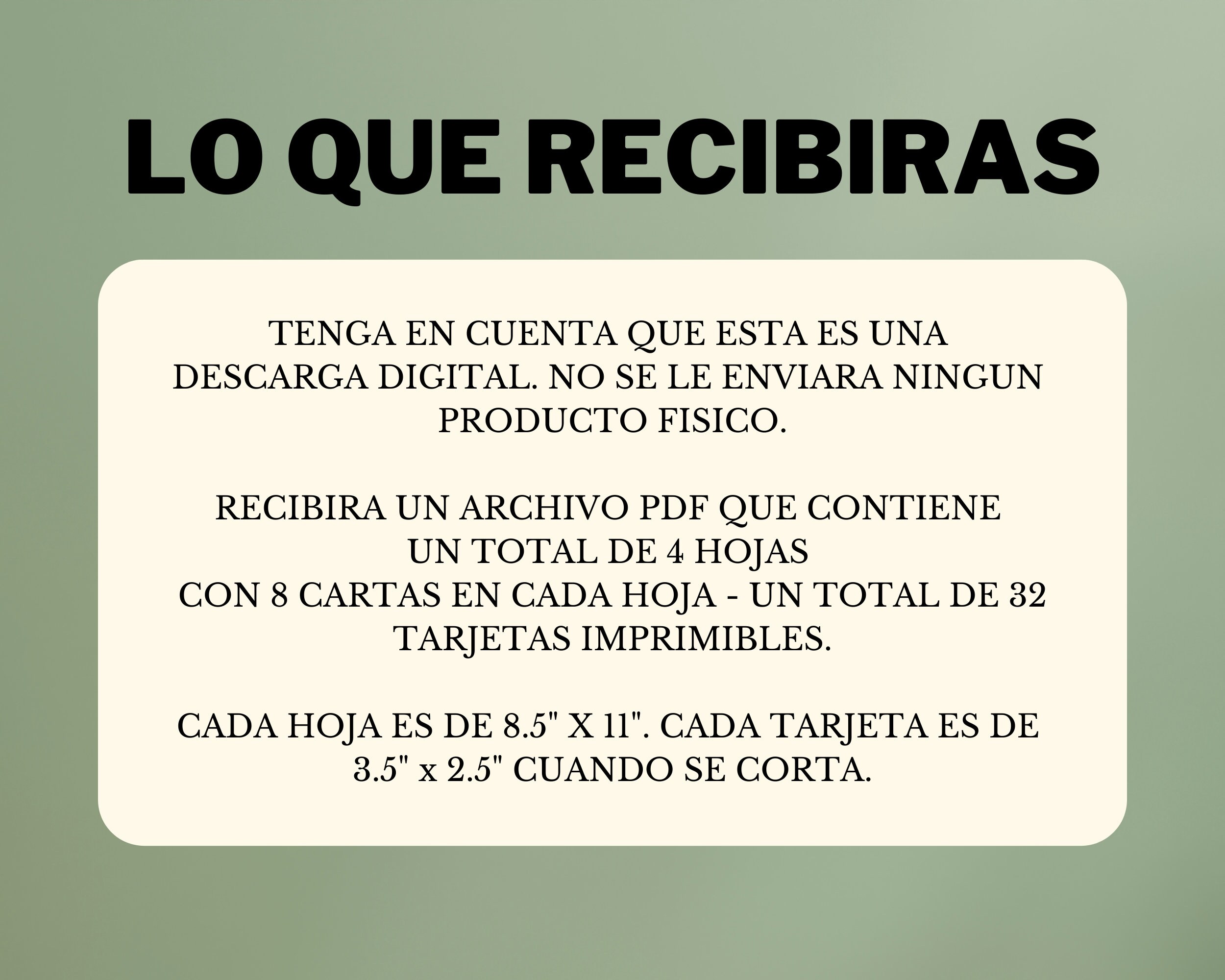 32 Printable Affirmation Cards in Spanish | 32 Imprimible Tarjetas De ...