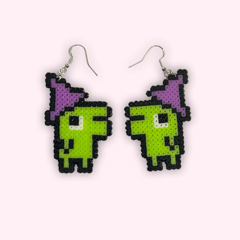Smiling Friends Glep Inspired Handmade Perler Bead Pixel Art Dangle ...
