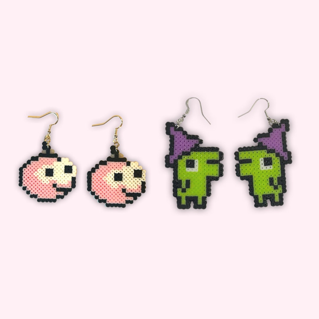Smiling Friends Glep Inspired Handmade Perler Bead Pixel Art Dangle ...