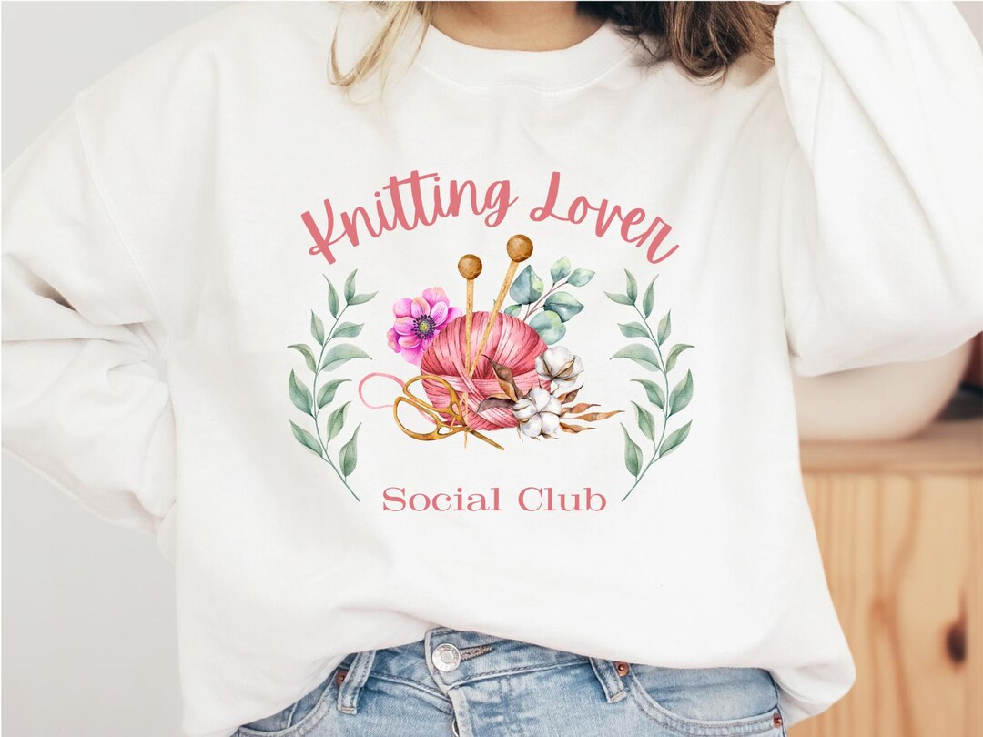Knitting Lover Social Club Png, Knitting Lover Png, Trendy Knitting ...