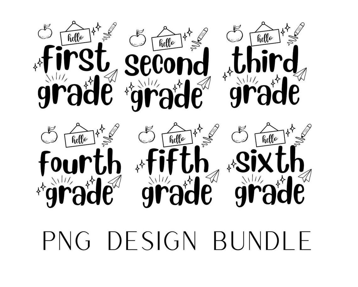 Teacher PNG Bundle: Back to School Shirt Designs (digital Download - Etsy