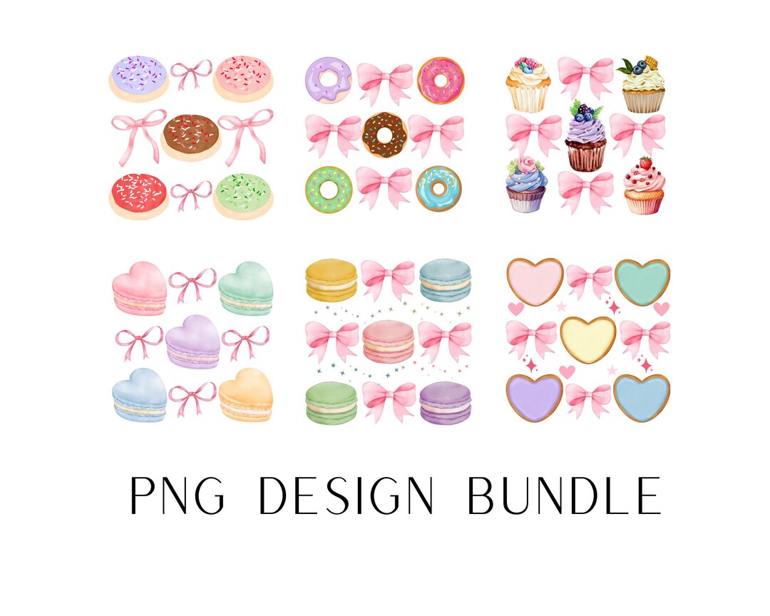 Baking Coquette Bundle Png, Dessert Bundle Png, Coquette Png, Baking ...