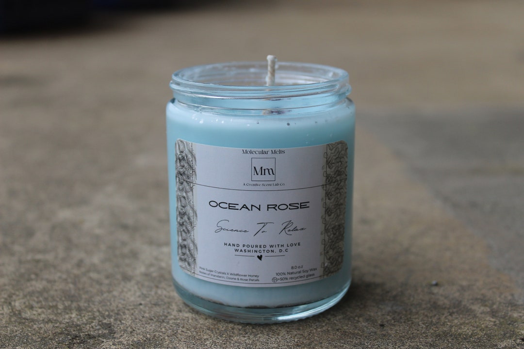 Pink Sugar Crystals & Wildflower Honey Scented Candle - Mandarin, Ozone ...