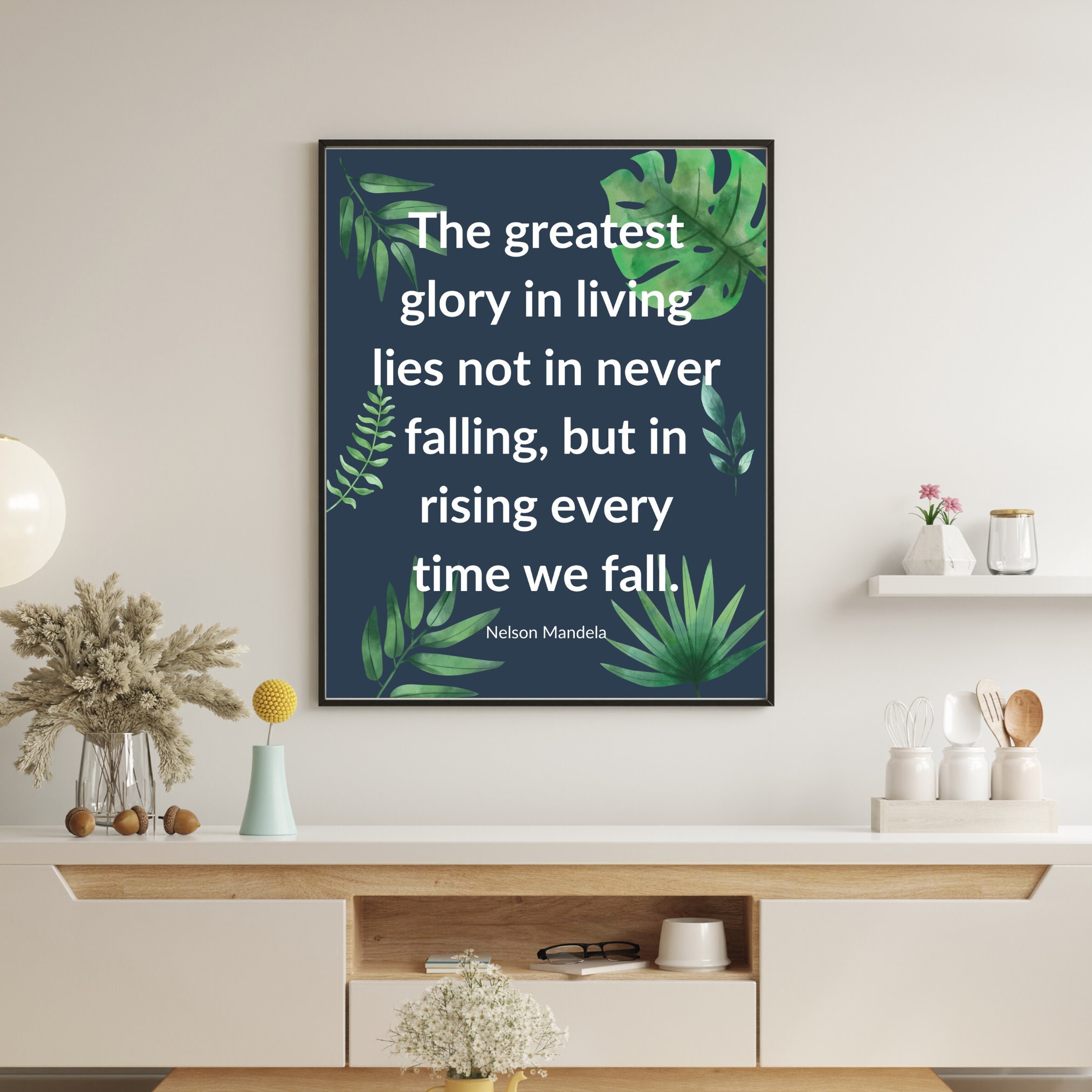 Nelson Mandela Quote Print, Motivational Printable Art, Digital ...