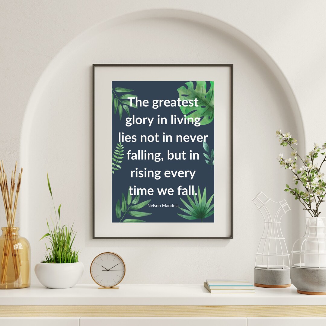 Nelson Mandela Quote Print, Motivational Printable Art, Digital ...