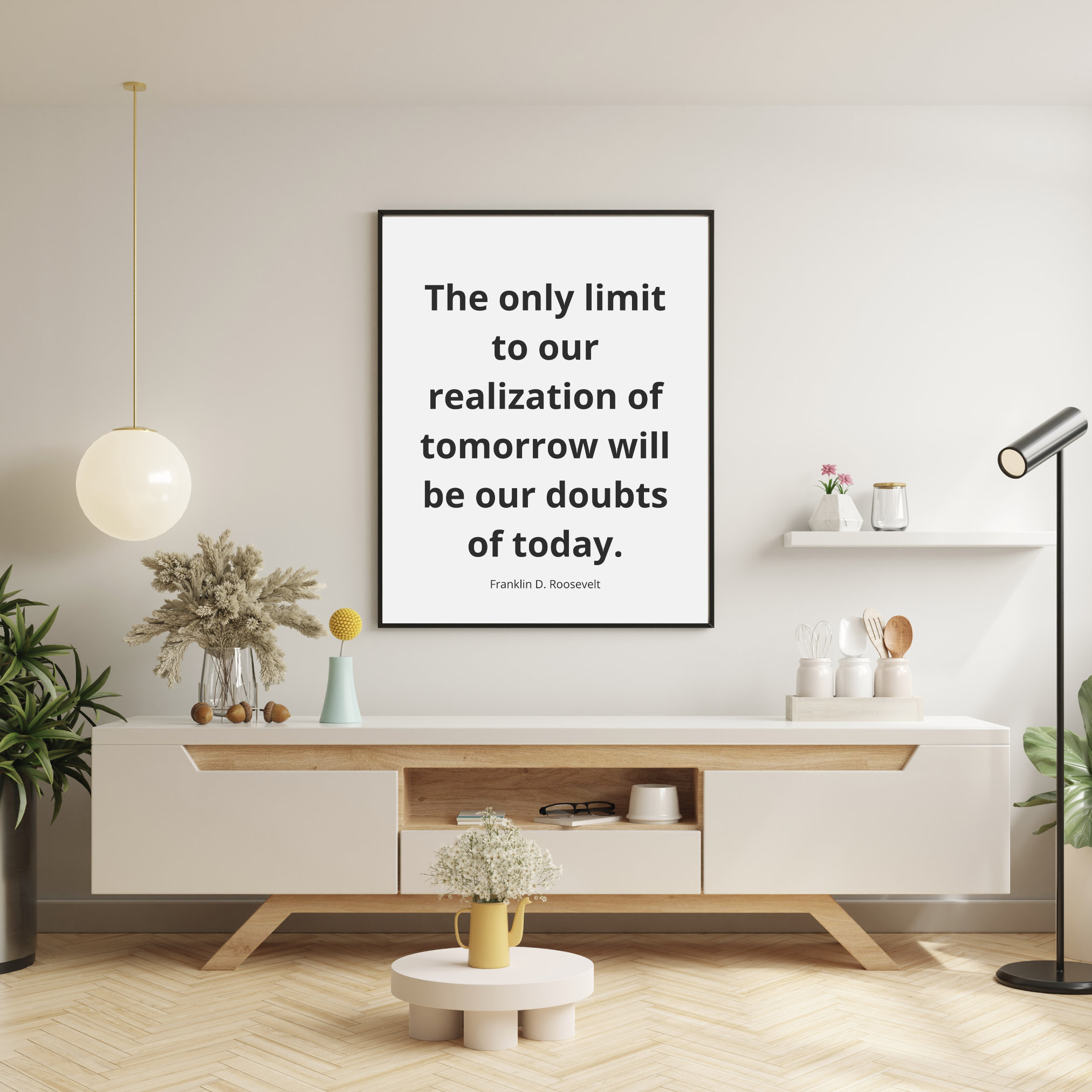 Inspirational Quote Print, Franklin D. Roosevelt Quote, Printable Wall ...