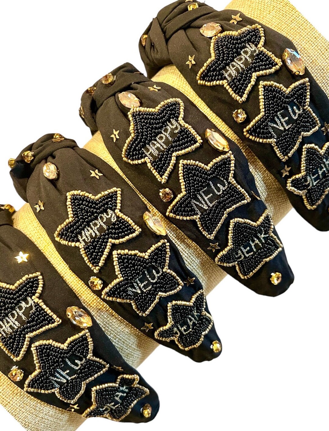 New Years Eve Headband, New Year Headband, Holiday Headband, Beaded ...