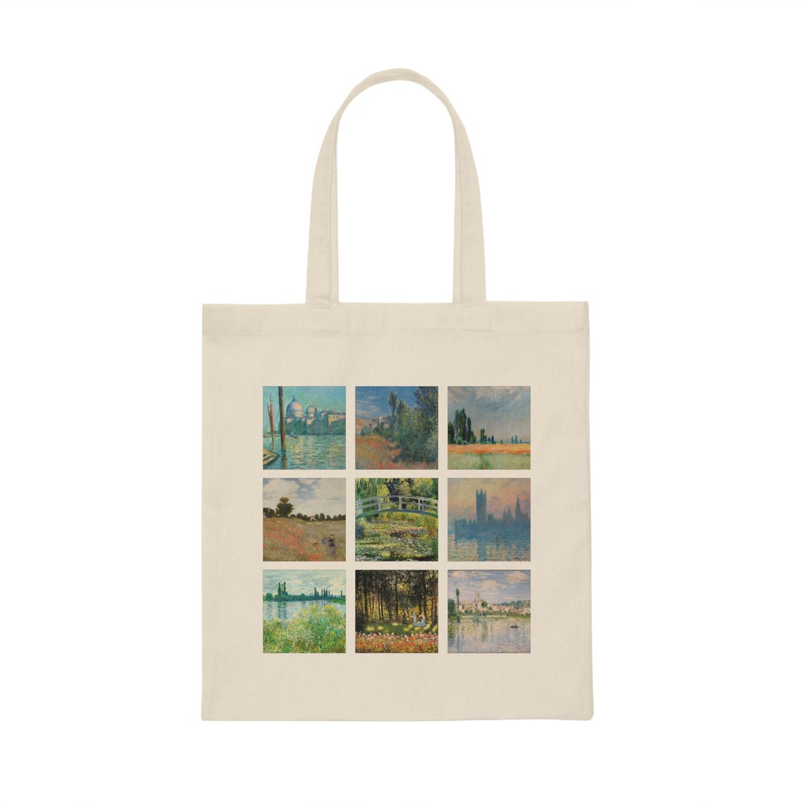 Claude Monet Artwork Tote Bag Monet Collage Tote Bag, Aesthetic Bag ...