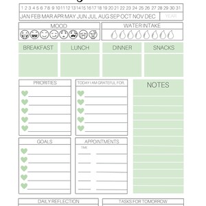 Daily Planner Printable | Meal Tracker | Gratitude | Simple Modern ...
