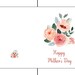 Mother's Day Printable Card | Mother's Day Floral Card | Floral ...
