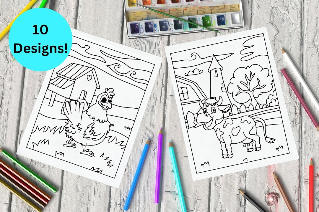 Childrens Farm Animal Printable Coloring Pages | Printable Coloring ...