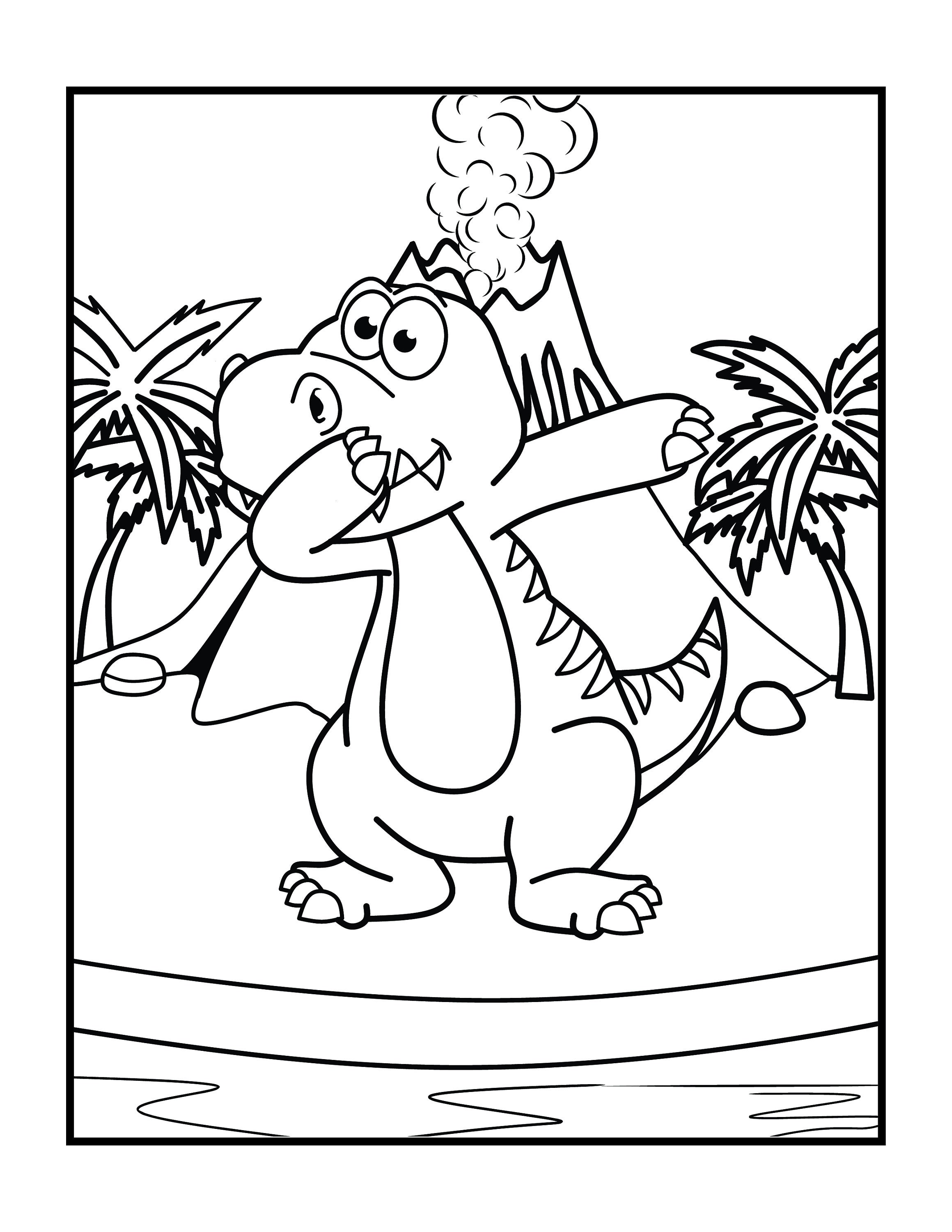 Childrens Dinosaur Printable Coloring Pages | Printable Coloring Book ...