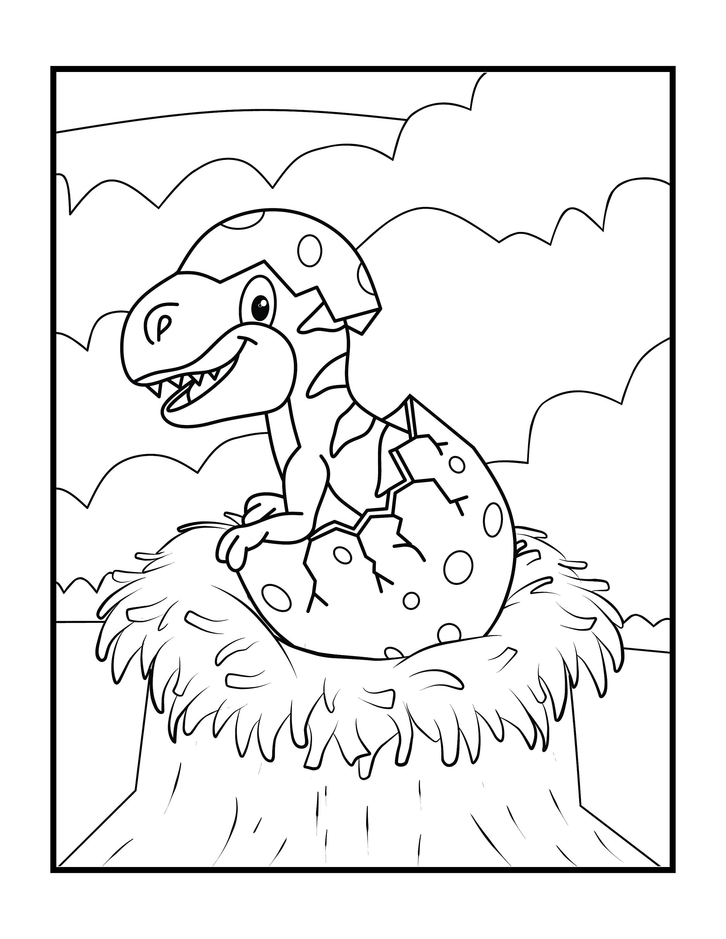 Childrens Dinosaur Printable Coloring Pages | Printable Coloring Book ...