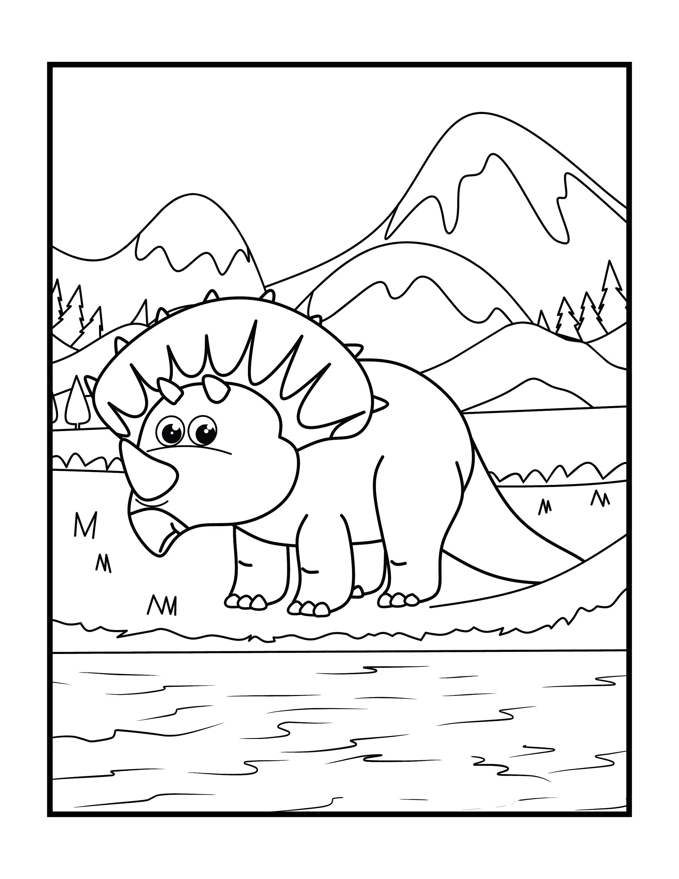 Childrens Dinosaur Printable Coloring Pages | Printable Coloring Book ...