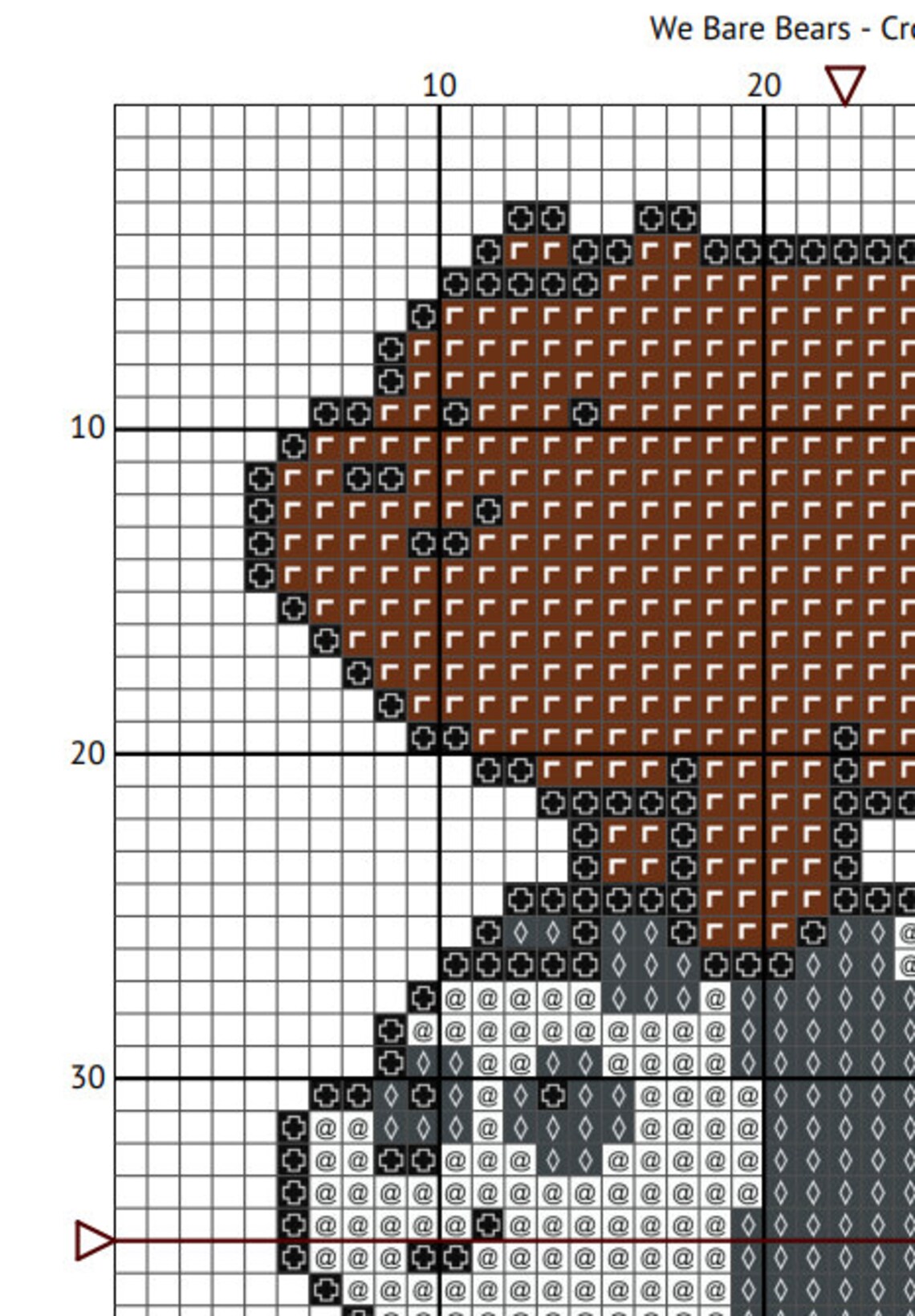 We Bare Bears - Bear Stack Cross Stitch Pattern - Etsy