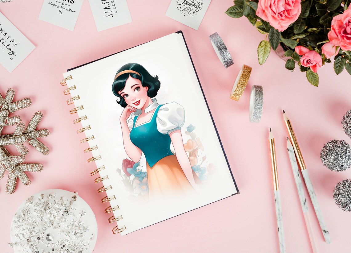 Watercolor Princess Clipart Beautiful Princesses Cute Fantasy Girls ...