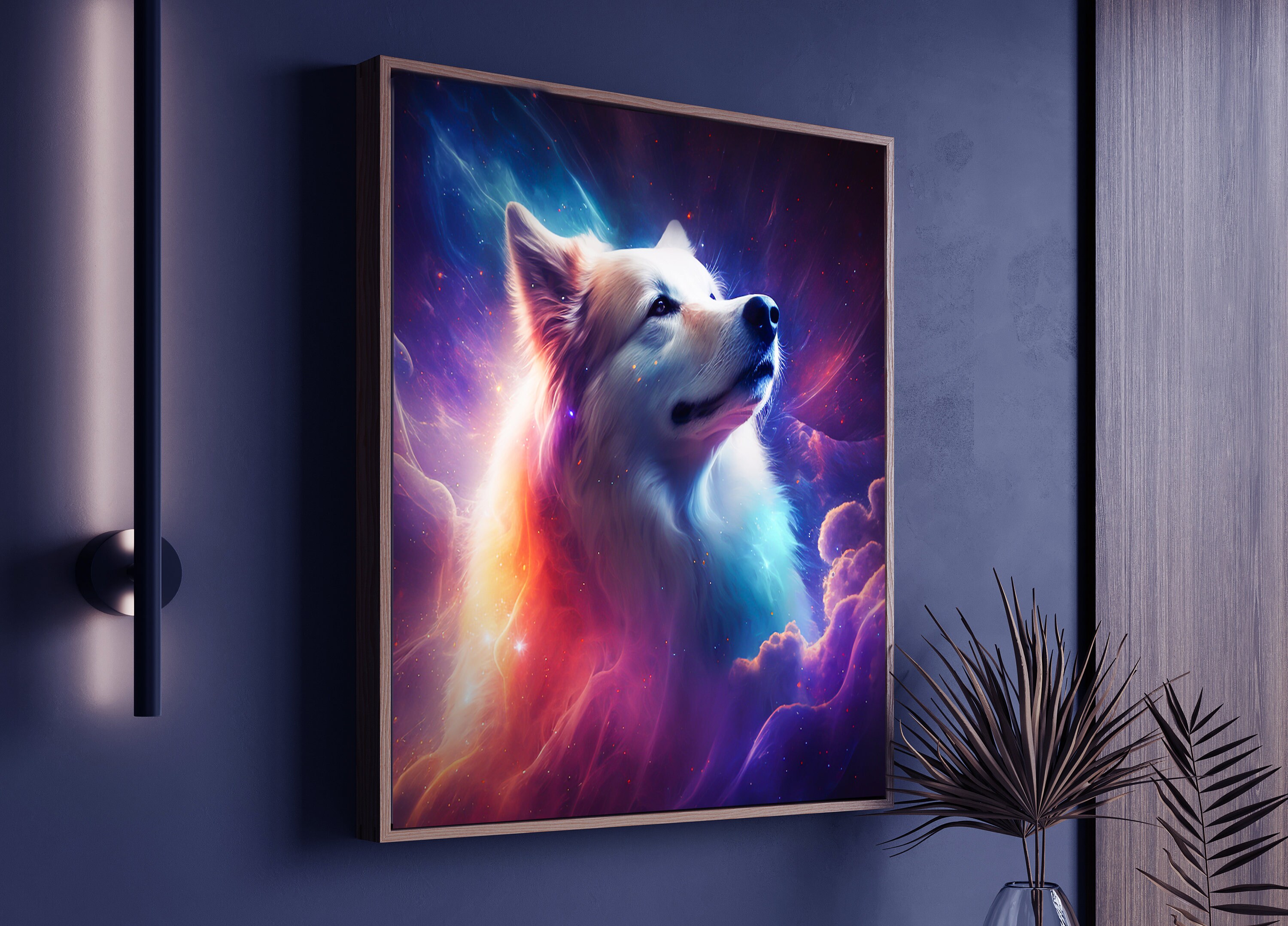 Space Dogs Animals in Space Galaxy Cosmic Cute Dog Digital Art Fantasy ...
