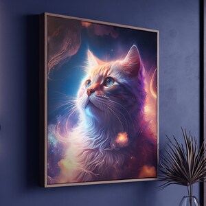 Space Cats Animals in Space Galaxy Cosmic Cute Cat Digital Art Fantasy ...