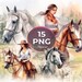 Horse Watercolor Clipart PNG Horses Horse Rider Barn Cottage - Etsy