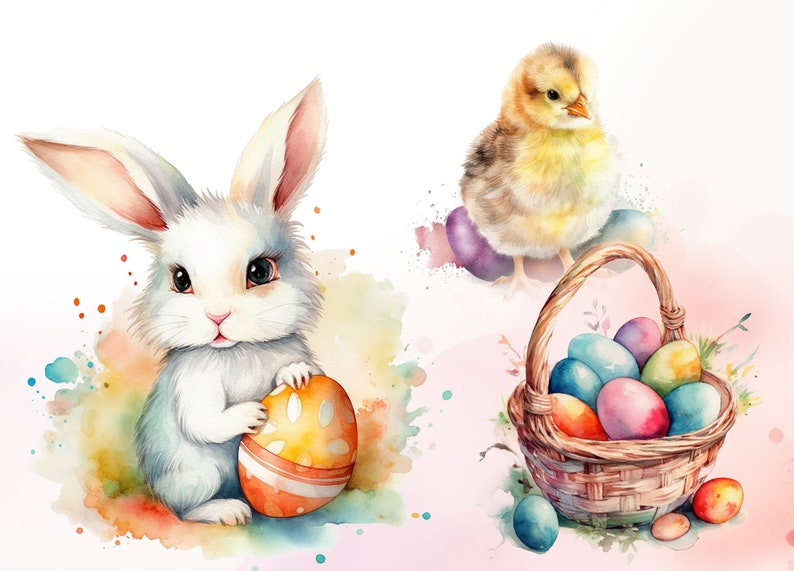 Cute Little Bunny Clipart, Bunnies, Bunny Adorable Clipart, Bundle Pack ...