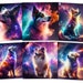 Space Dogs Animals in Space Galaxy Cosmic Cute Dog Digital Art Fantasy ...