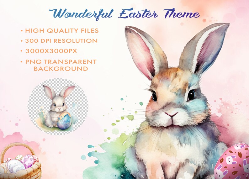 Cute Little Bunny Clipart, Bunnies, Bunny Adorable Clipart, Bundle Pack ...