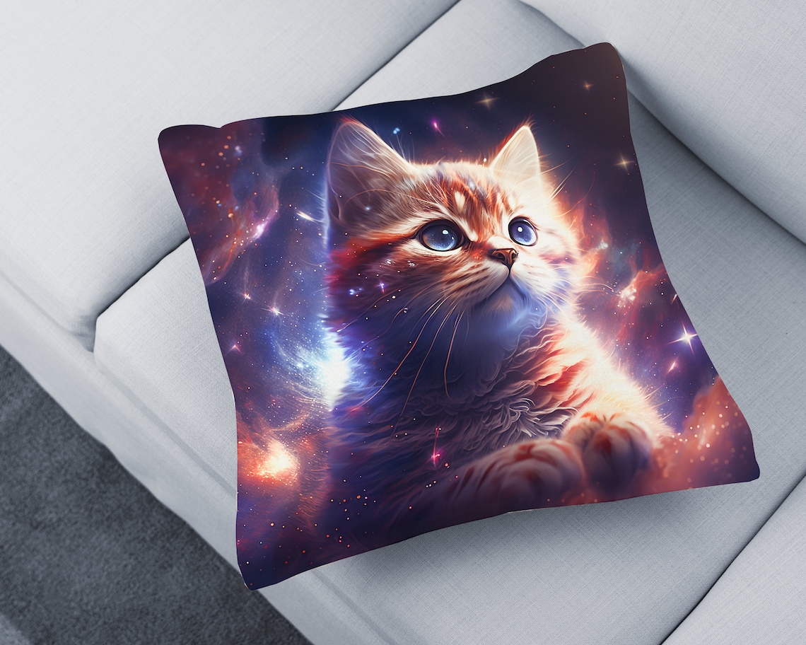 Space Cats Animals in Space Galaxy Cosmic Cute Cat Digital Art Fantasy ...