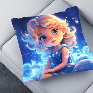 Chibi Girls Cute Princesses in Space Watercolor Clipart Anime Girl ...
